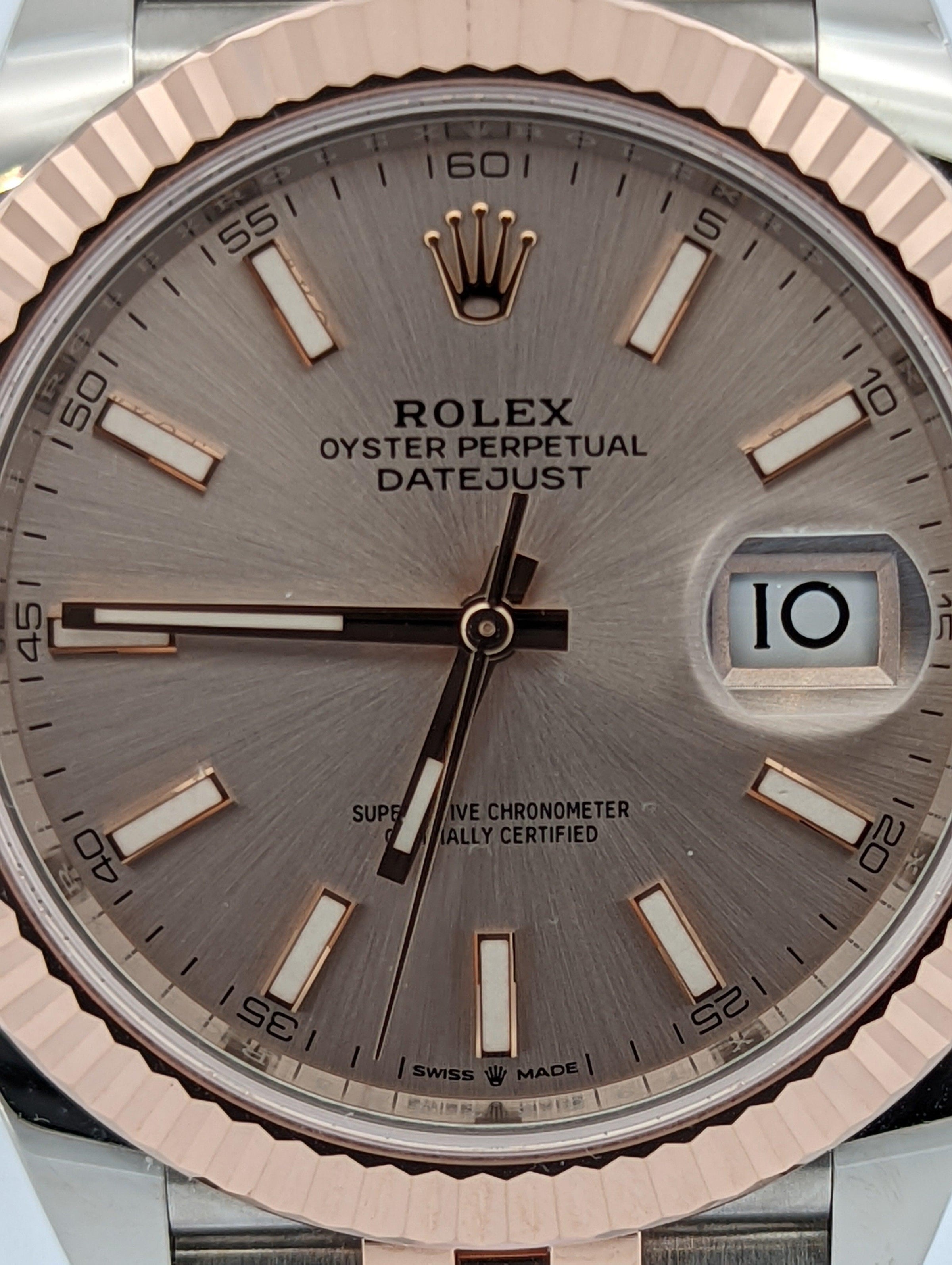 Rolex Datejust II 41 Rose Gold Sun Dust Dial